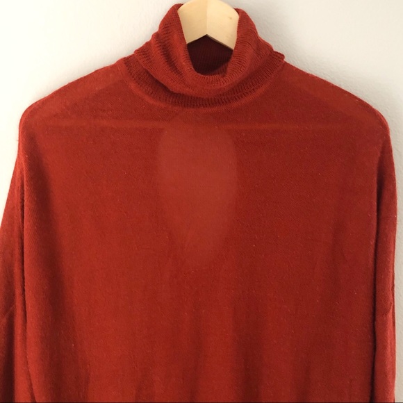 dara knit | Sweaters | Dara Knit Red Sweater Keyhole Back Turtleneck ...
